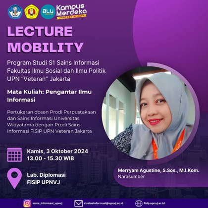Program Lecturer Mobility: Dosen Perpustakaan Widyatama Berbagi Pengalaman di UPN Veteran ...